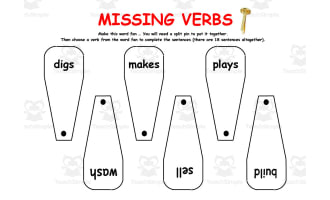 Missing Verbs Worksheet by Teach Simple