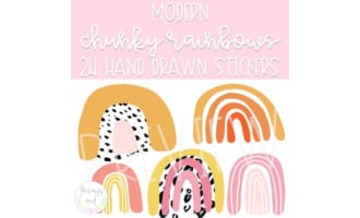 Modern Doodles Digital Paper by Teach Simple