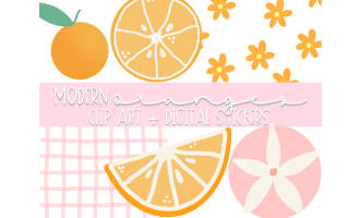 Modern Lemon Clip Art + Digital Stickers by Teach Simple