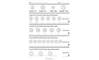 Kindergarten Learning: Money Printable Workbook by Teach Simple