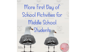 First Day of Middle School Activities by Teach Simple