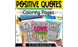 Positive Children Quotes for Coloring by Teach Simple