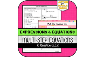 Multi-Step Equation Constructed Response by Teach Simple