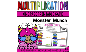 Multiplication Facts - Review 0-4 Printable Game by Teach Simple