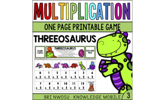 Multiplication Facts - Zero Printable Game by Teach Simple