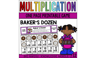 Multiplication Facts - Two Hoops Printable Game by Teach Simple