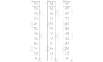 Multiplication Facts Writing | Strip Columns Set 2A by Teach Simple