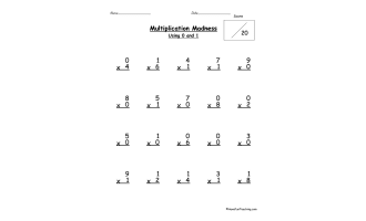 Third Grade Multiplication and Division Test Practice Worksheet by ...