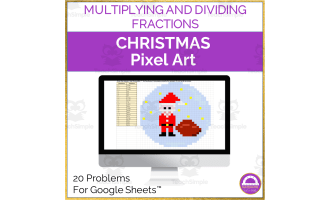 Converting Fractions - Decimals - Percents Pixel Art | Christmas ...