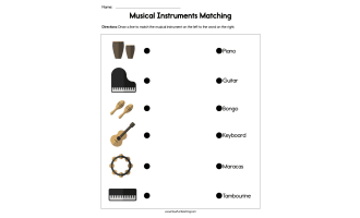 Musical Instrument Comparison Chart Worksheet by Teach Simple