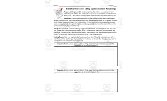 Narrative Editing Cycle 1: Encouragement Letter by Teach Simple