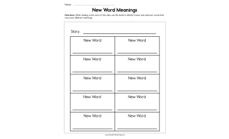 Multiple Meanings Words Worksheet by Teach Simple