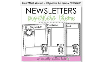 Newsletters Superhero Themed, September To August, Color Version by ...