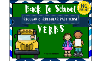 NO PRINT Winter Regular & Irregular Past Tense Verbs Distance Learning ...