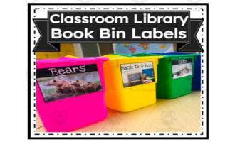 Library Book Bin Labels by Teach Simple