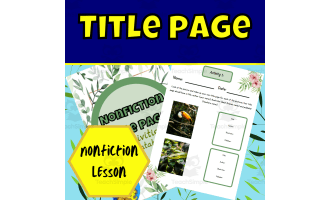 Nonfiction Title page lesson by Teach Simple