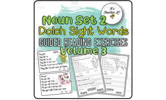 Guided Reading Noun Dolch Sight Words Practice Task Cards and ...