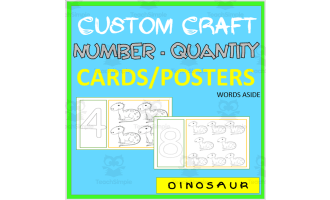NUMBER AND QUANTITY CUSTOM CARDS | COLOR TRACE DOT | bus by Teach Simple