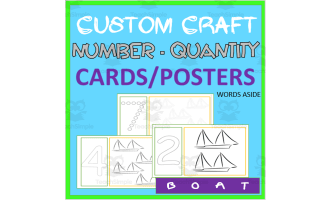 Number Quantity Custom Cards | Color Trace Dot BUNDLE by Teach Simple
