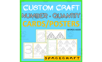 NUMBER AND QUANTITY CUSTOM CARDS | COLOR TRACE DOT | bus by Teach Simple