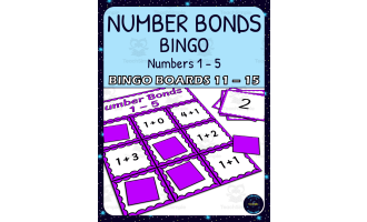 Number Bonds 1-10 Bingo - Boards 11-15 by Teach Simple