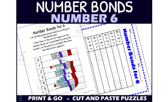 Number Bonds for 10 Practice - Cut and Paste Strip Puzzle by Teach Simple