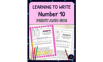 Number Formation Practice Worksheets - Learning to Write Number 4 by ...