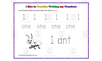 Valentine’s Day Number Tracing |Kindergarten Math Worksheets Counting ...