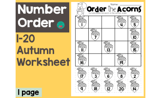 Blank Number Worksheets 1-20 by Teach Simple