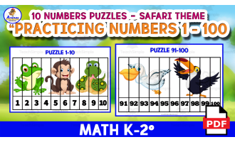 NUMBERS PUZZLES FROM 1 TO 100 by Teach Simple