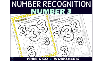 Number Recognition Worksheet by Teach Simple