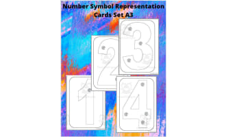 Number Symbol Representation Cards Set C2 by Teach Simple