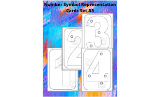 Number Symbol Representation Cards Set F4 by Teach Simple