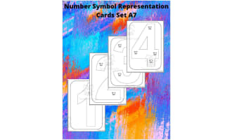 Number Symbol Representation Cards Set F6 by Teach Simple