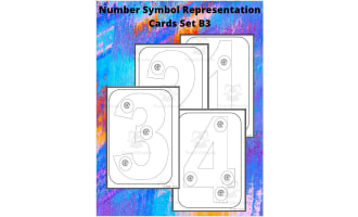 Number Symbol Representation Cards Set B7 by Teach Simple