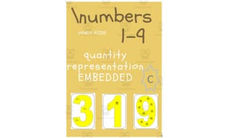 numbers 1-9 POSTER CARDS | symbol-dots quantity representation G by ...