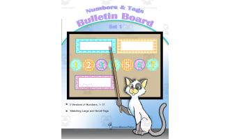 Numbers & Tags Bulletin Board - Set 2 by Teach Simple