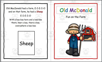 Mr McDonald's Farm Interactive PreSchool Homeschool Kinder Worksheets ...