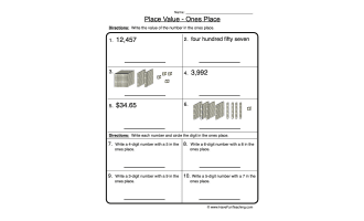 Place Value Tens Ones Worksheet by Teach Simple