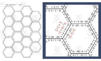 Fractions Hexagon Puzzle by Teach Simple