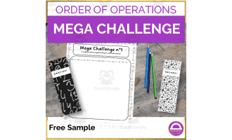 Order of Operations Mega Challenge Activity by Teach Simple