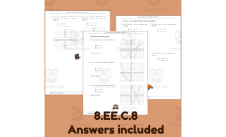 Pairs of Linear Equations Editable PowerPoint 8.EE.C.8 by Teach Simple