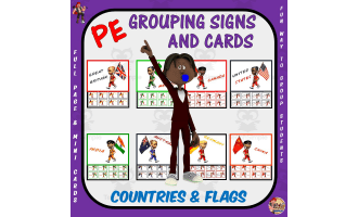 PE Grouping Signs + Cards: Adventurers Theme by Teach Simple
