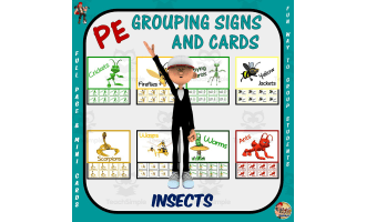 PE Grouping Signs + Cards: Adventurers Theme by Teach Simple
