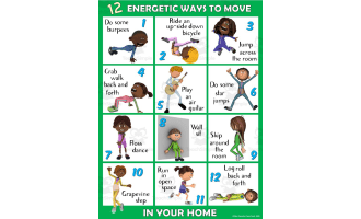 PE Home Poster Visuals: 12 Athletic Ways to Move by Teach Simple
