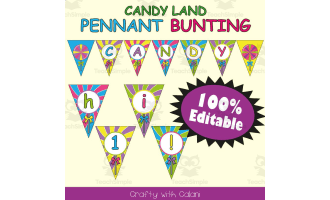 Word Wall Classroom Decoration in Candy Land Theme - 100% Editable by ...