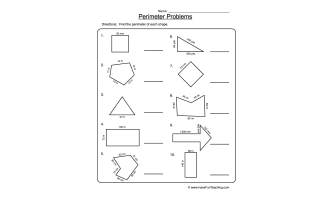 Perimeter Area Worksheet by Teach Simple