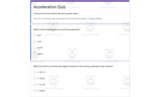 Physics Google Form Test: Electric Power by Teach Simple