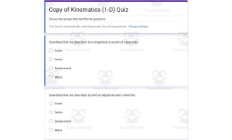 Physics Google Form Test: Electric Power by Teach Simple