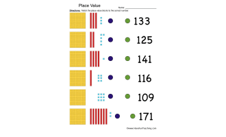 Identify Place Value Worksheet by Teach Simple